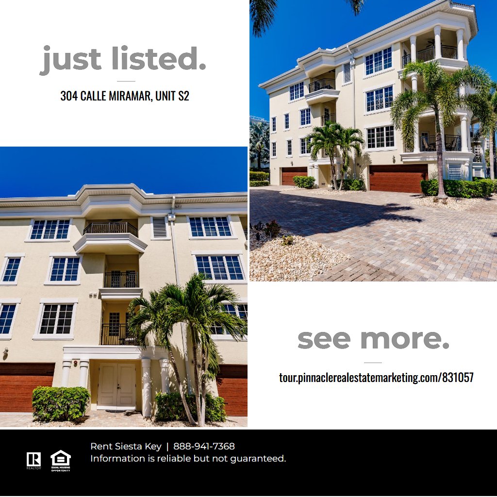 304 Calle Miramar, Unit S2, Siesta Key, FL 34242